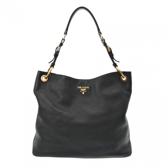 Prada | Bags | Prada Shoulder Semi Bag Leather Shoulder Black | Poshmark